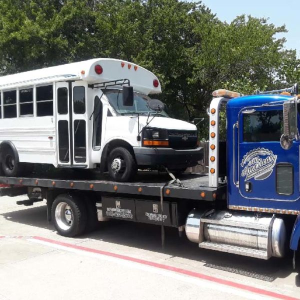 Towing-Service-Denton-Texas-Towing-a-Bus - All American Towing